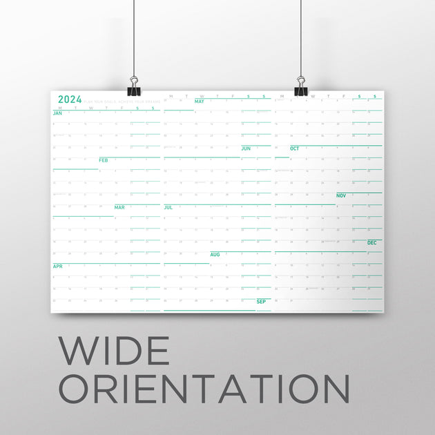 Large Wall Calendar weeks starting with Monday - 2ft x 3ft – NeuYear.net